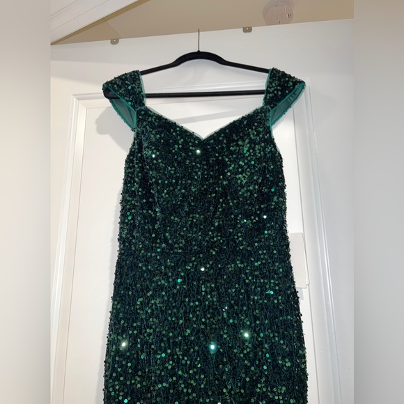 Dresses | Green Sparkly Gown | Poshmark